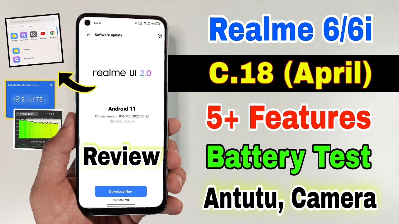 Realme 6 & 6i C.18 March new update review, battery test | new features ...
