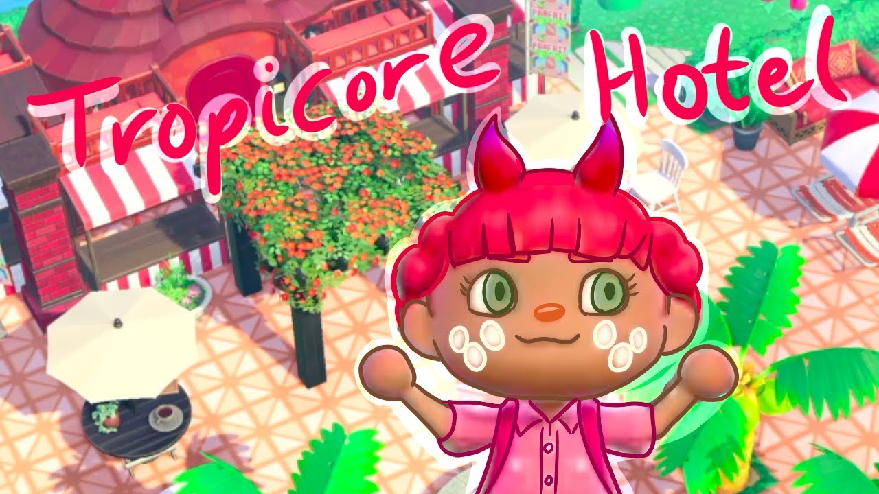 Tropicore Hotel Build - KNG - Parfait - ACNH - YouTube