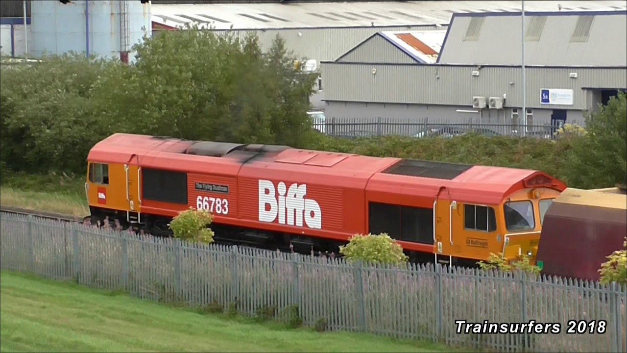 GBRf Class 66 No. 66783 'Biffa' on 6J56 Peak Forest - Salford Hope St ...