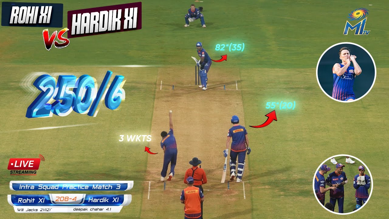 IPL 2025 : Mumbai Indians Practice Match Video 2025 | MI Intra Squad ...