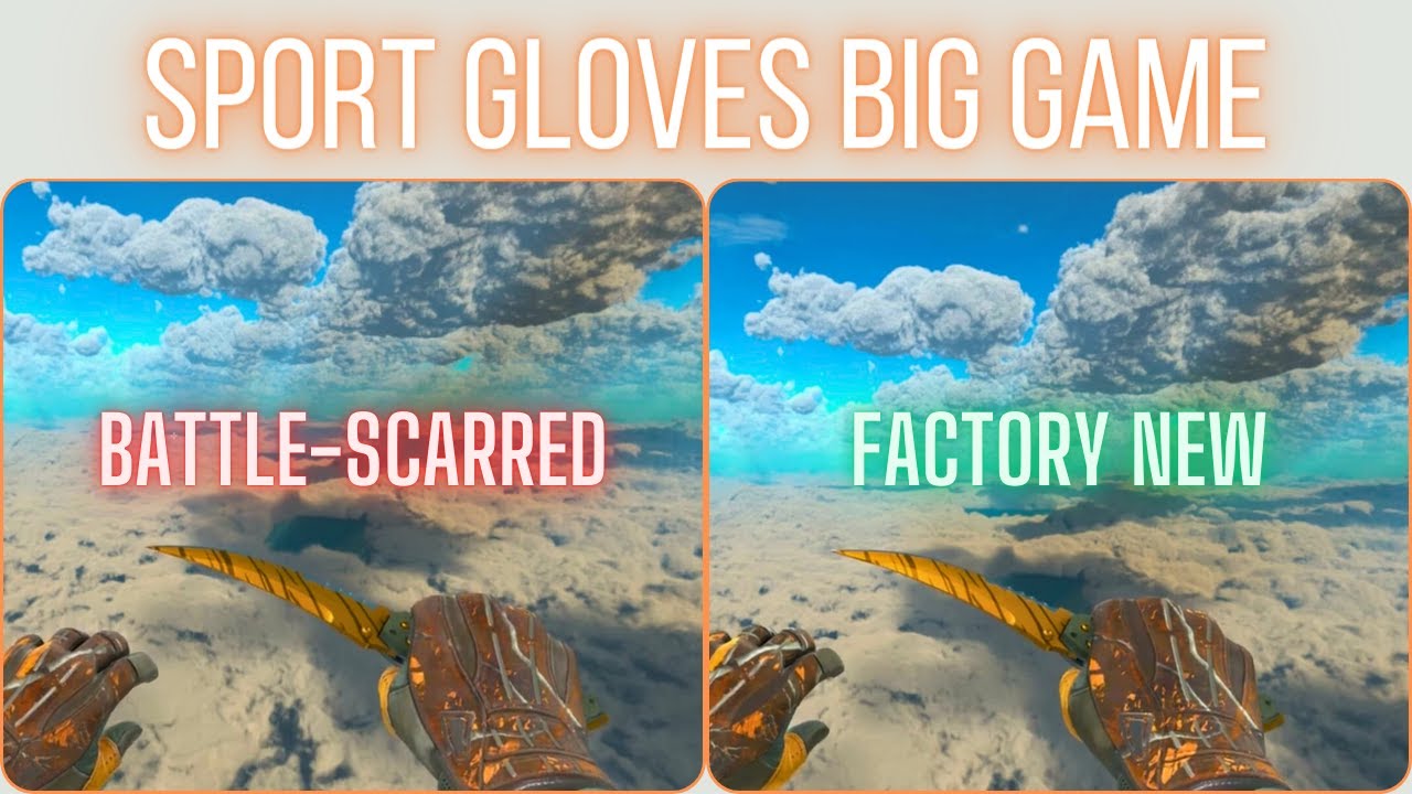 Sport Gloves Big Game ALL Wear With Floats | CS2 Skin Showcase - YouTube