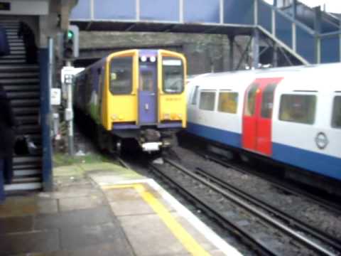 508303 departs North Wembley meeting a Bakerloo line train - YouTube
