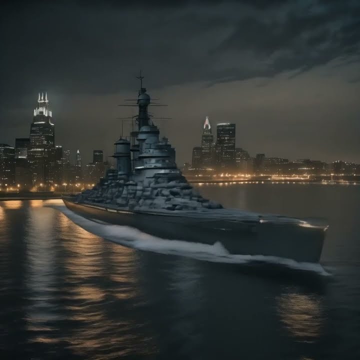 Cool German Battleship Bismarck in the Chicago Bay - YouTube