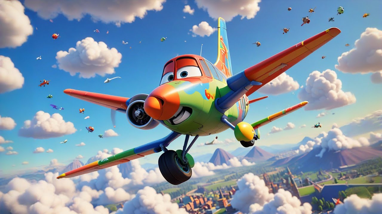 Airplane in the Sky Song | Flying Song for Kids | Nursery Rhymes and ...