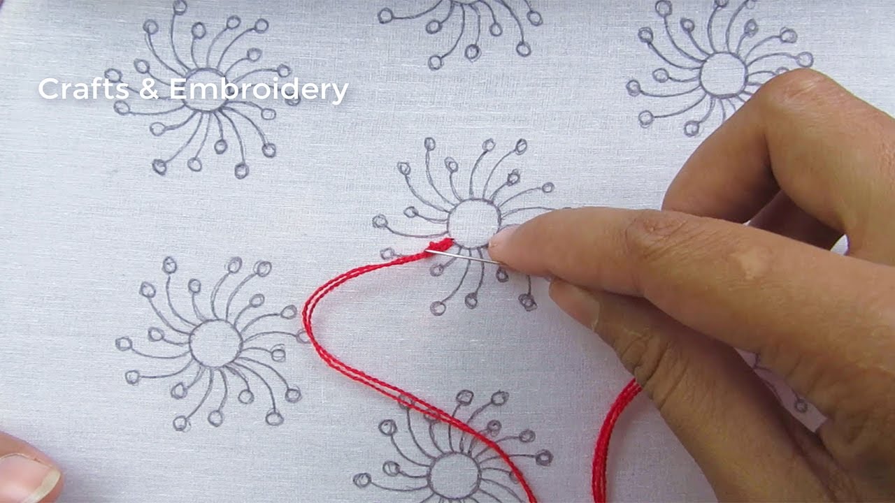 Hand Embroidery Stitches, Latest All Over Embroidery Design - YouTube