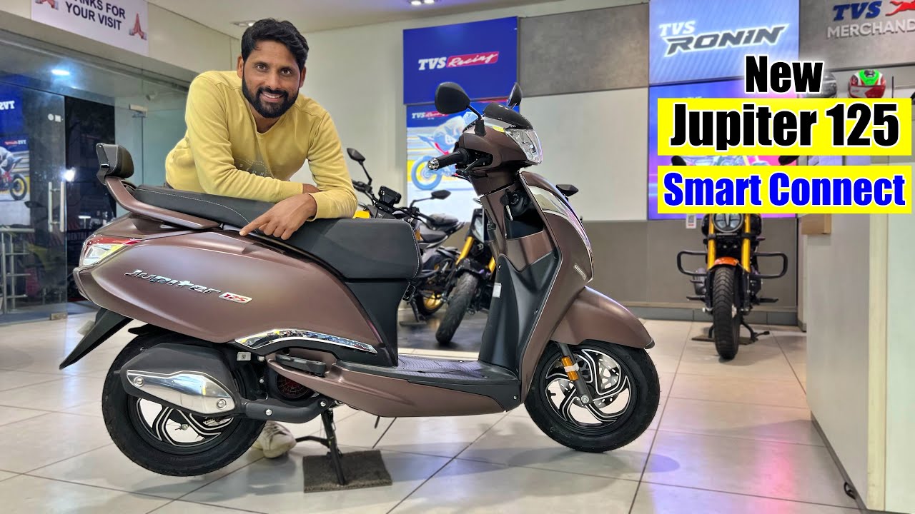 Tvs Jupiter 125 E20 Smart Connect Latest 2024 Model Price Mileage New ...