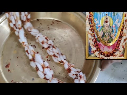 Cotton tho varalaxmi ammavariki mala|pasupu|Kumkuma|Beautiful mala 🥰😍🙏🙏 ...