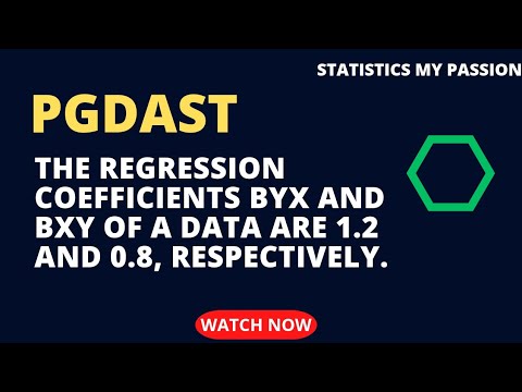 PGDAST 2024 | The regression coefficients byx and bxy of a data are 1.2 ...