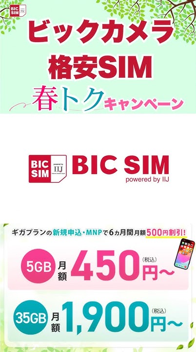 【BIC SIM公式】2025年5月BIC SIMキャンペーン #お得#格安sim #キャンペーン #BIC SIM - YouTube