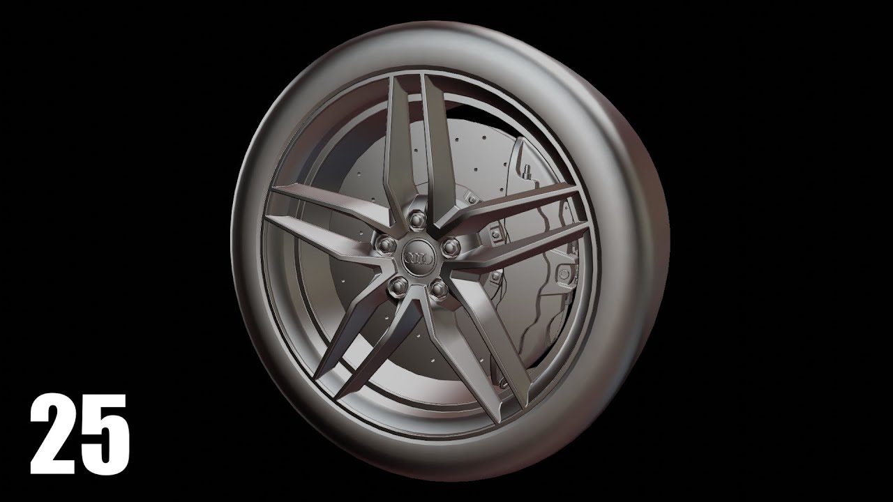 Blender 2.90 Car Modeling - Part 25 [The Brake Disc And Tire] - YouTube