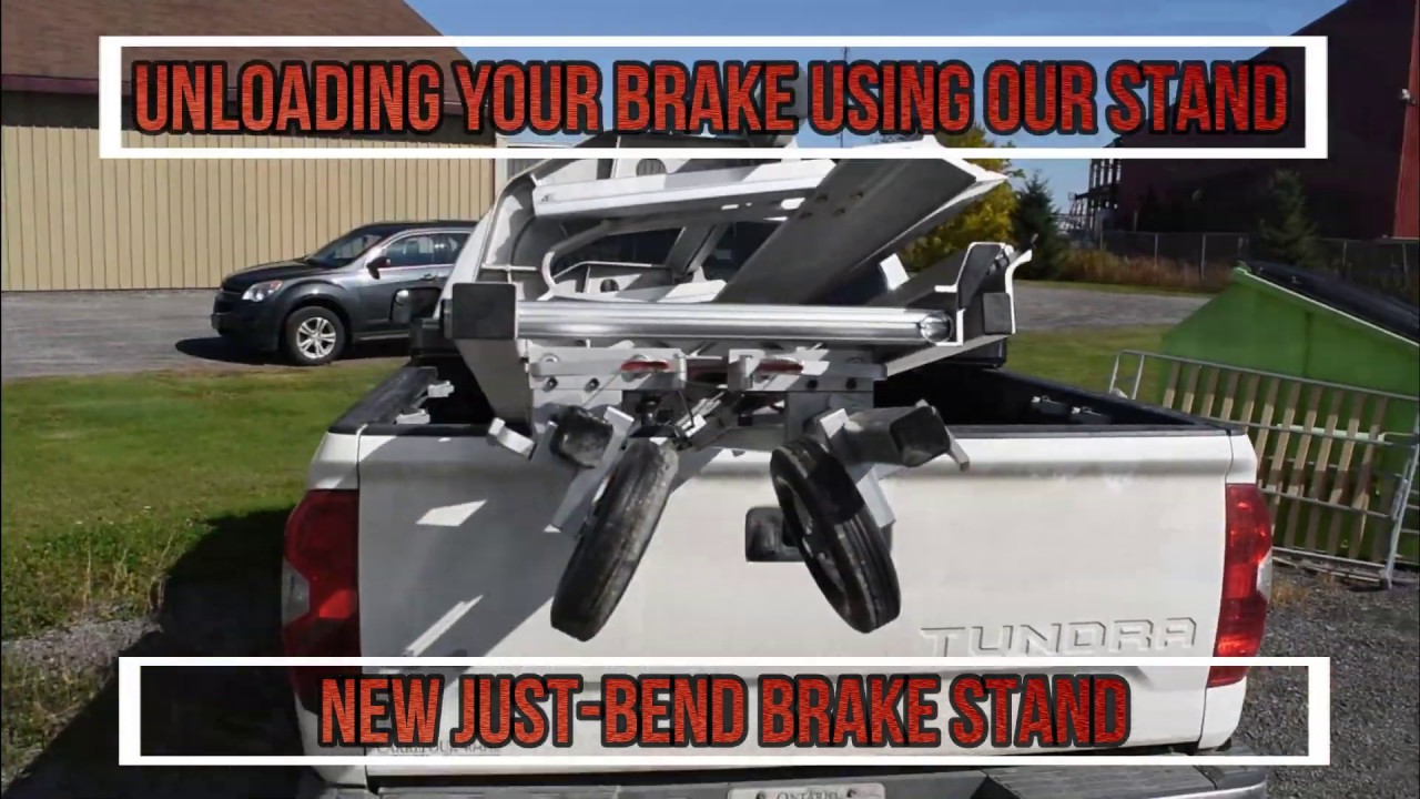 Just-Bend Brake stand for siding brakes - YouTube