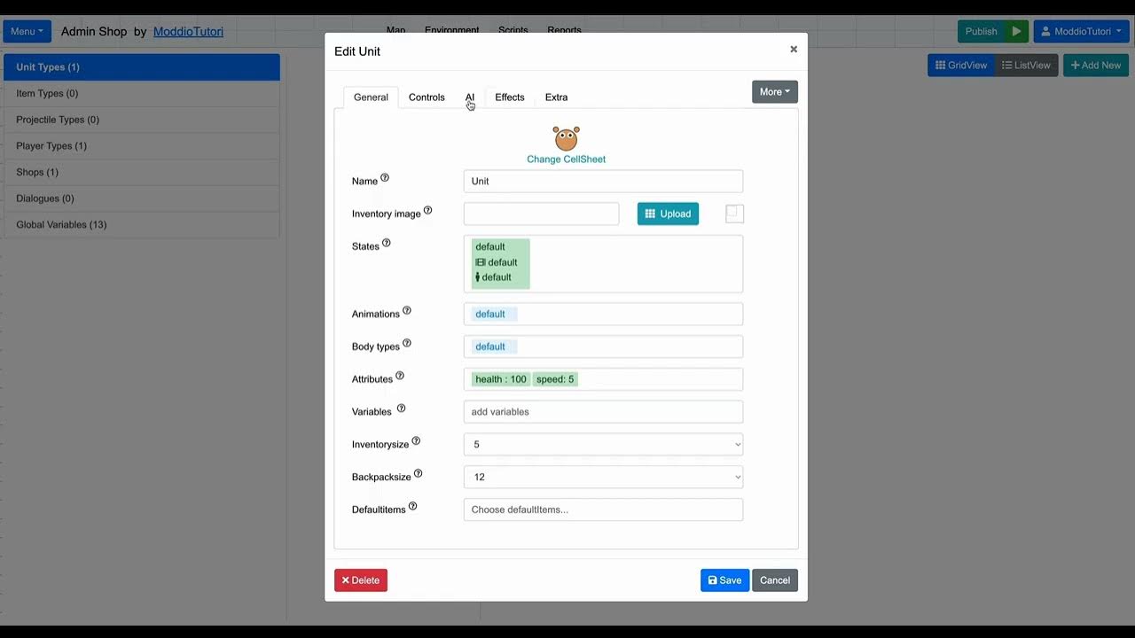 How to make Admin Shop modd.io (simple) - YouTube