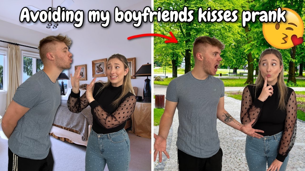 Avoiding my boyfriends kisses for 24 hours to see his reaction - YouTube