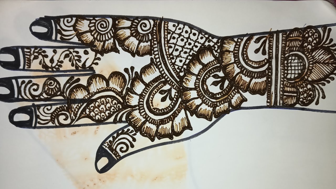 Arabic mehdi design full hand अरेबिक मेंहदी डिजाइन भरे हाथ ऐसे लगाएं @s ...