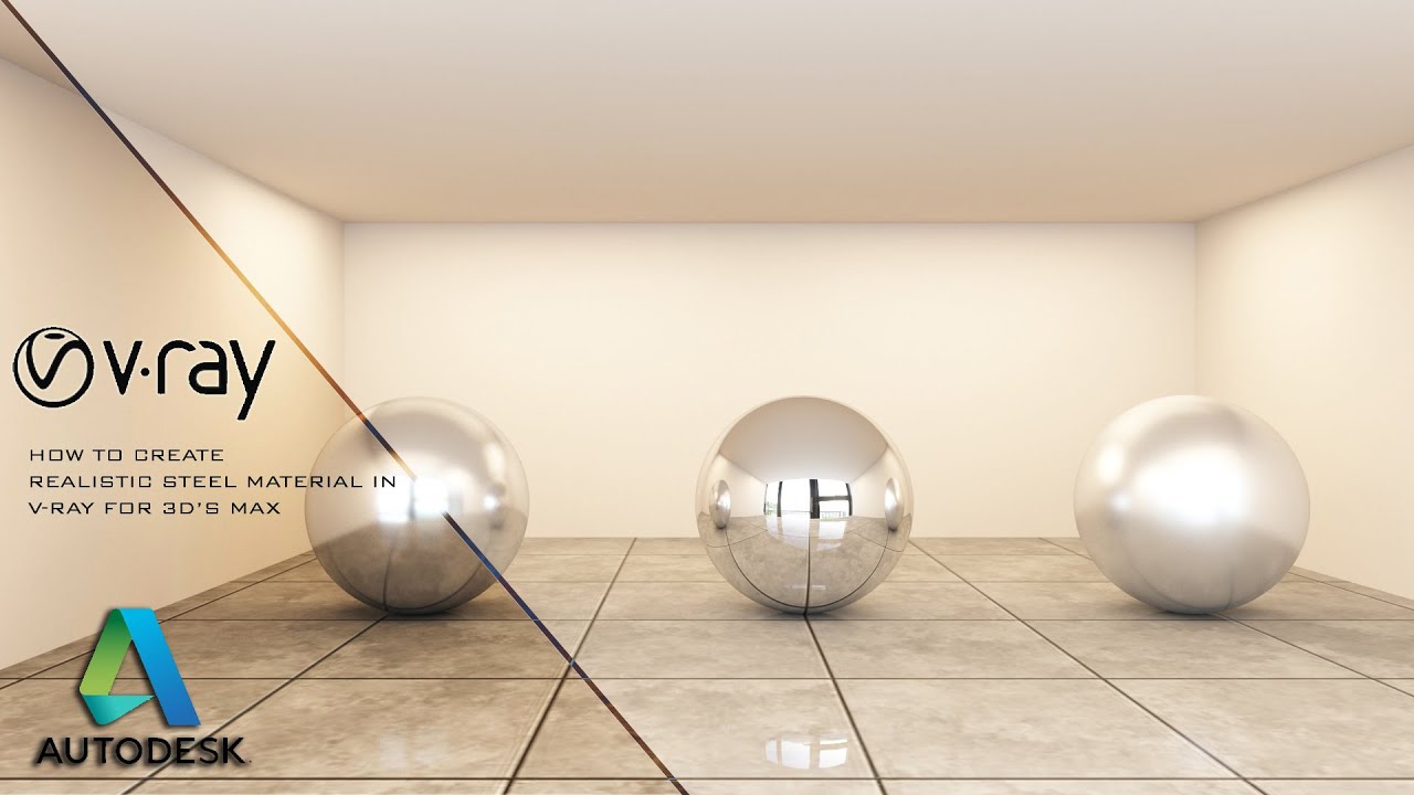 3D'S MAX VRAY REALISTIC STEEL MATERIAL - YouTube