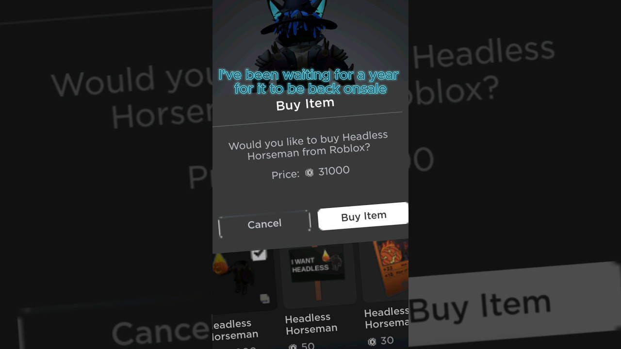 Buying Headless~(Roblox Edit)~ - YouTube