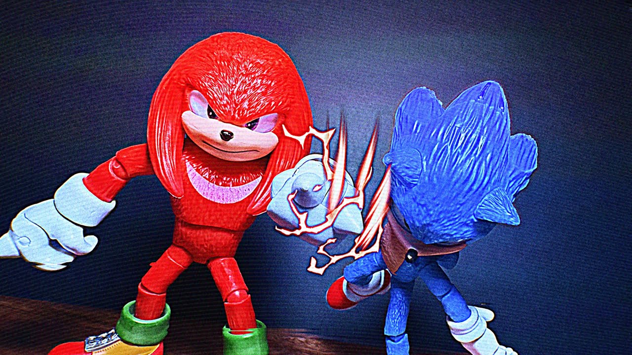 Knuckles PUNCHES Sonic (Sonic the Hedgehog 3 Stop Motion) - YouTube