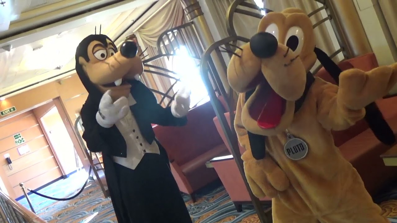 Goofy & Pluto Onboard Disney Magic Cruise Ship - YouTube