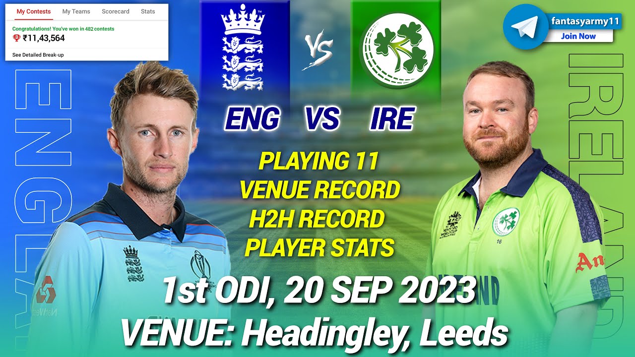 🔴LIVE ENG vs IRE Live Prediction| IRE vs ENG | Ireland vs England 1st ...
