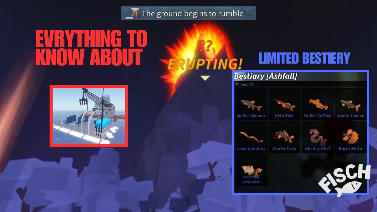 New volcano eruption in fisch Roblox! - YouTube