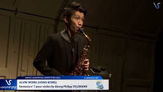 Alvin WONG (HONG KONG) plays Fantasie nº7 pour violon by G.P. Telemann - Adolphesax