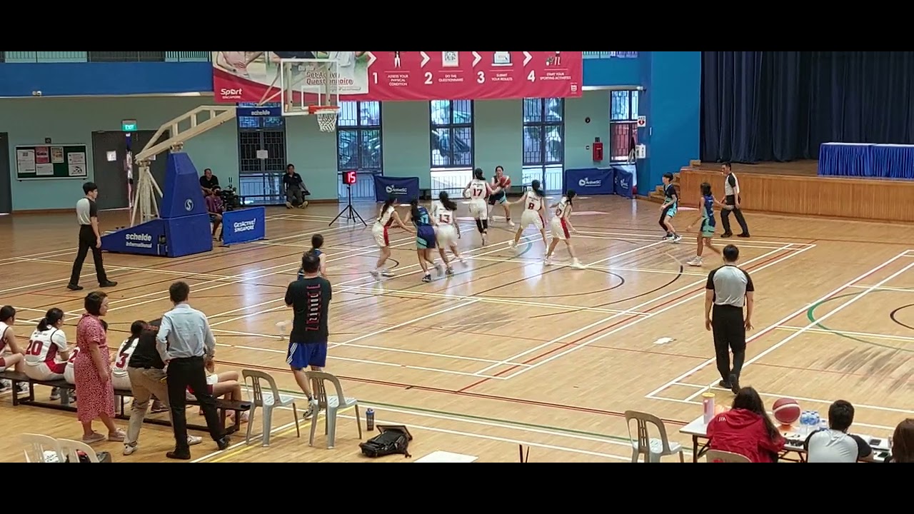 3Q NSG national basketball semi finals girls, team swiss chung cheng ...
