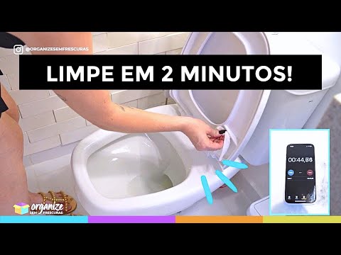 COMO LIMPAR O VASO SANITÁRIO EM 2 MINUTOS – PASSO A PASSO RÁPIDO E EFICAZ! Organize sem Frescuras