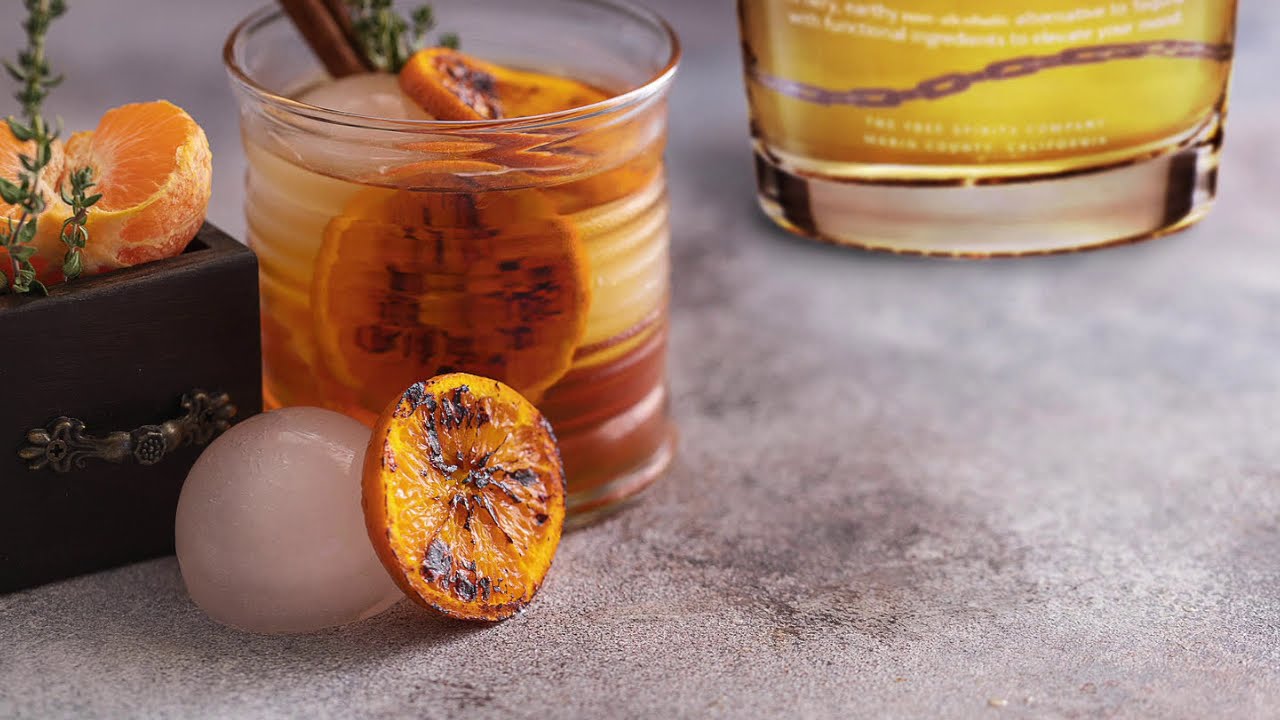 Non-alcoholic spirit recipe: The Tangerine Thyme - YouTube