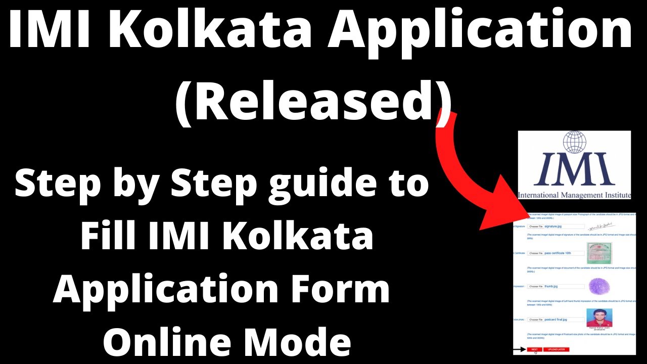 IMI Kolkata Application (Released) - How to Fill Official IMI Kolkata ...