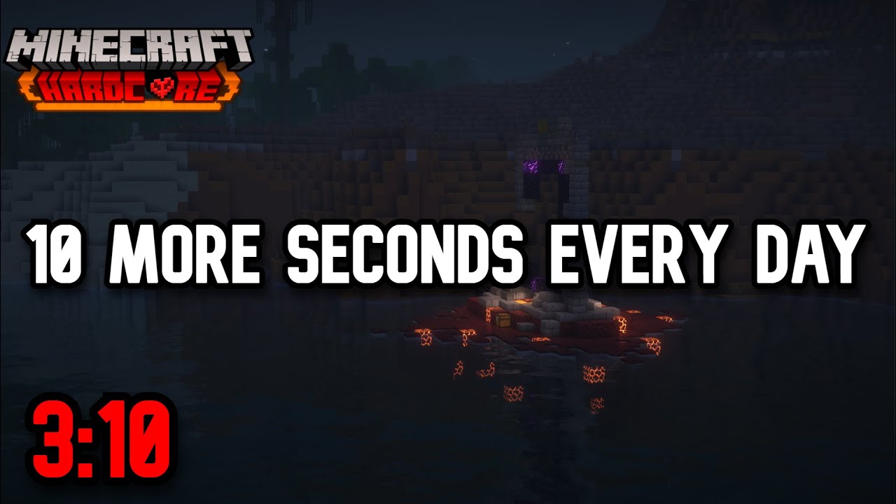 Playing Hardcore Minecraft for 10 More Seconds Every Day - Day 19 - YouTube