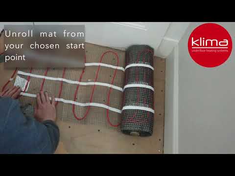 Klima Electric Underfloor Heating mat installation video