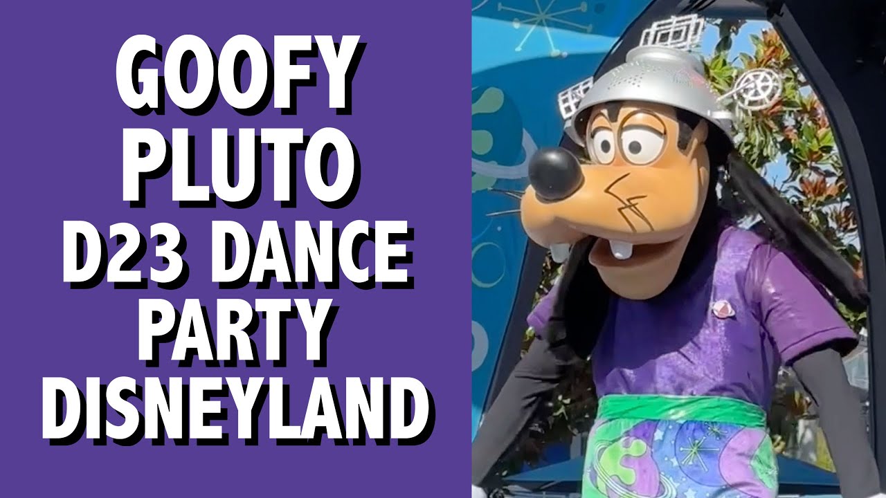 Goofy Pluto DJ Dance Party D23 Day Disneyland - YouTube