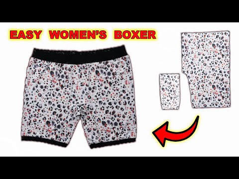 ÇOK KOLAY BAYAN BOXER DİKİMİ / Pratik Yol, Temiz Dikiş / DIY İç Çamaşırı, Külot