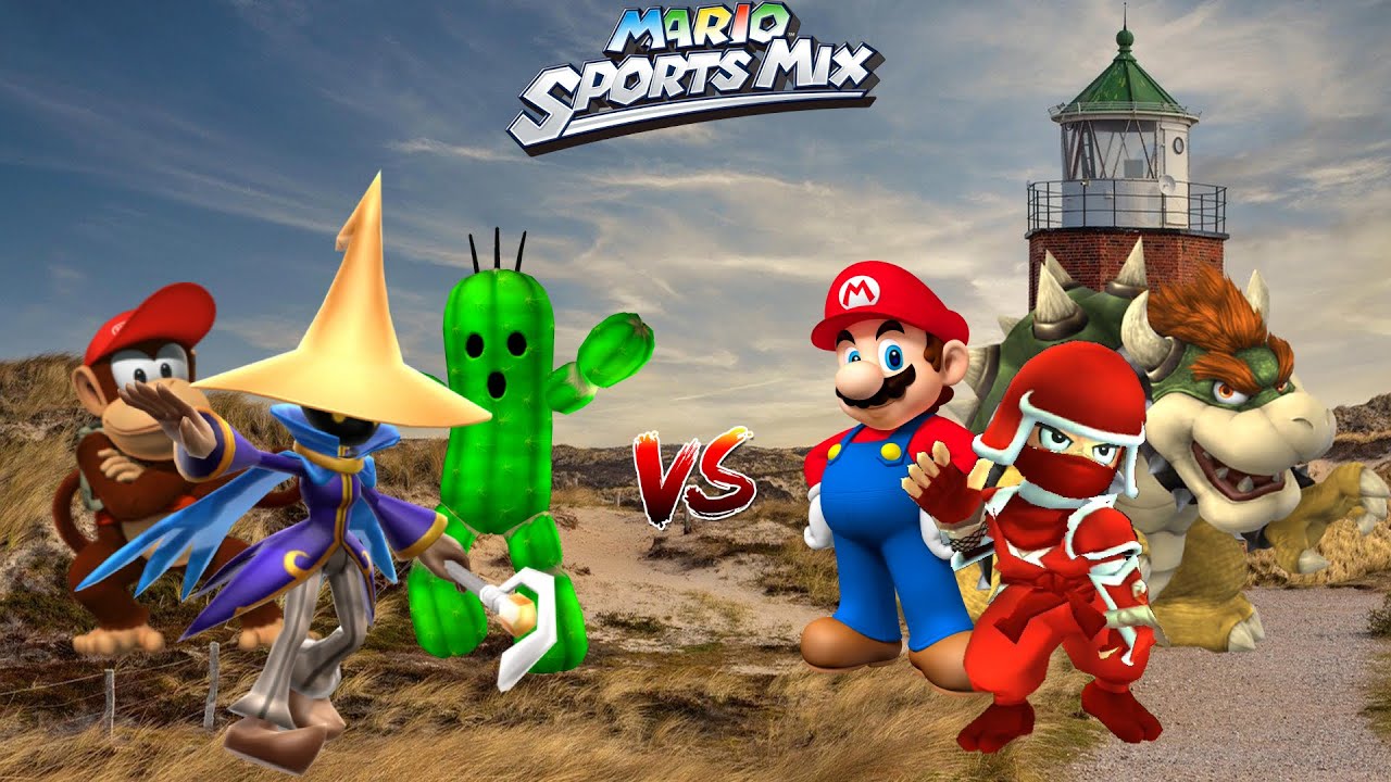 Mario Sports Mix - Basketball (3 players, Expert CPU) Exhibition Match ...