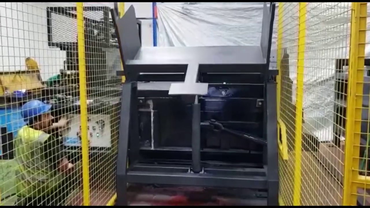 Hydraulic Bin Lifter - YouTube