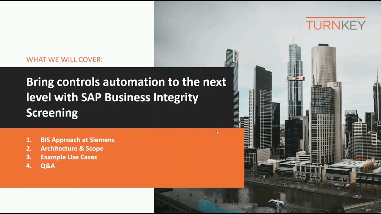 Bring Controls Automation to the Next Level ith SAP Business Integrity ...