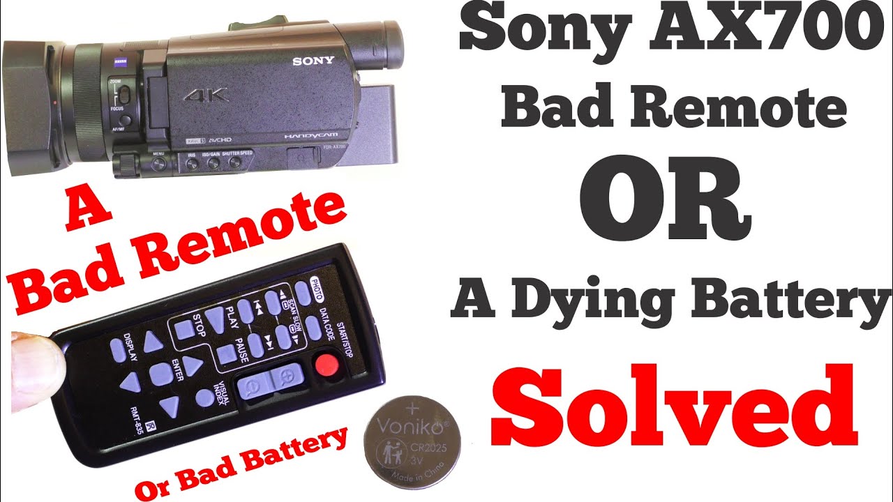 Sony AX700 Remote Control Diagnosis - YouTube