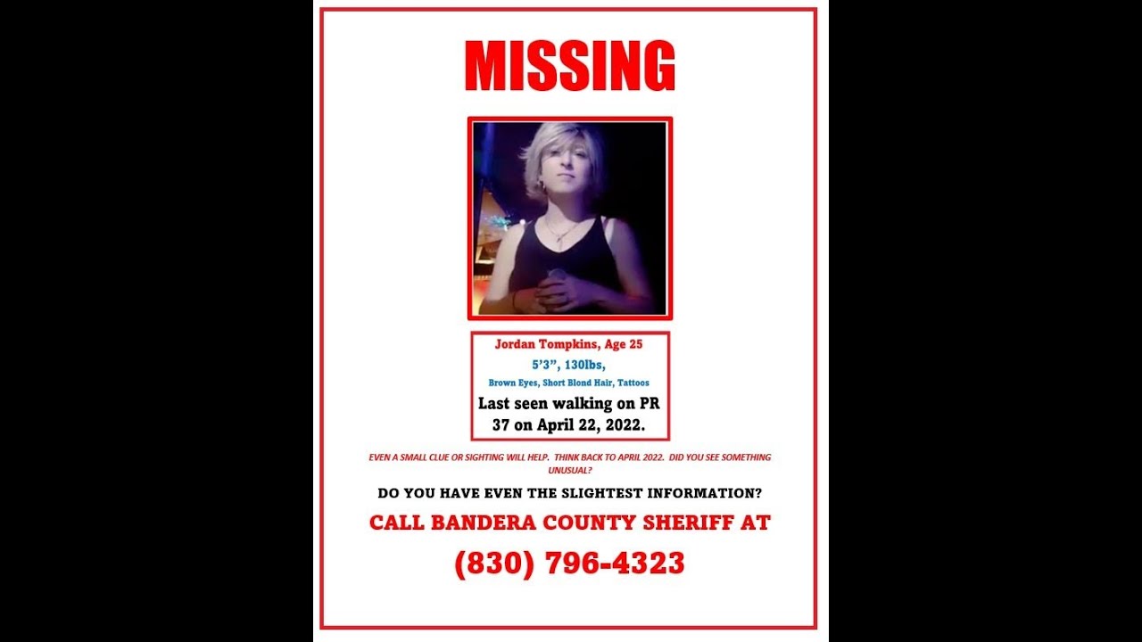 25 YEAR OLD JORDAN TOMPKINS IS MISSING FROM LAKESIDE TEXAS - HER FAMILY ...