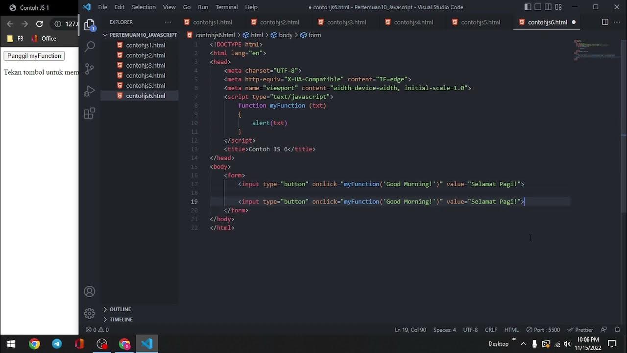 Belajar Javascript Dasar UBSI Slipi - YouTube