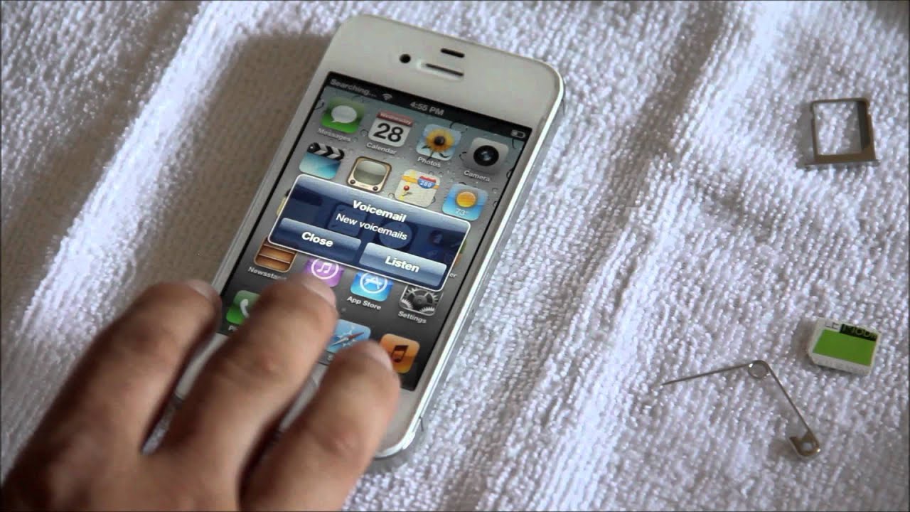 unlocking iphone 4s GPP sim - YouTube
