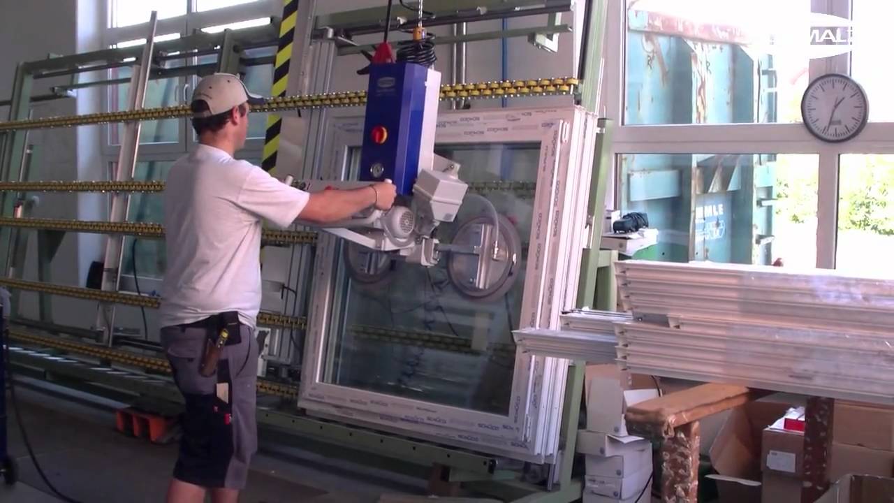 Vacuum Lifting Device - Handling of glass panes | Schmalz - YouTube