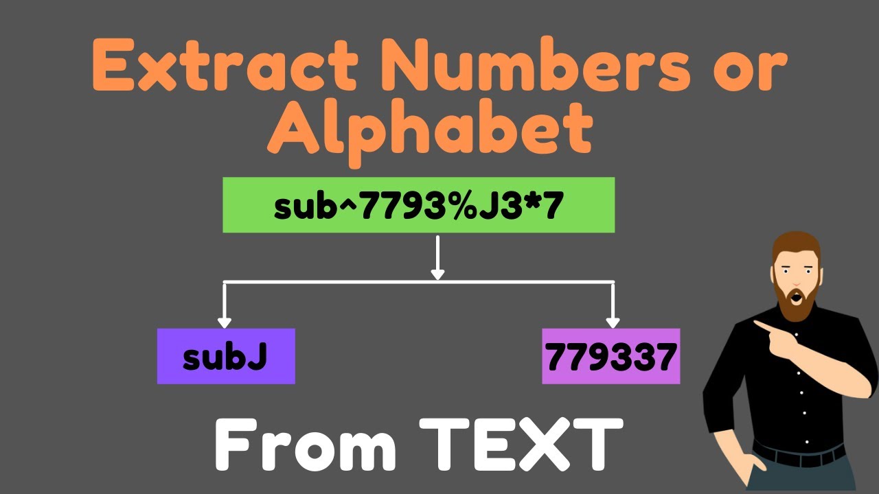 Extract Numbers or Alphabet from Text in Excel With Single Formula ...