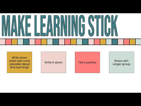Make Learning Stick - YouTube