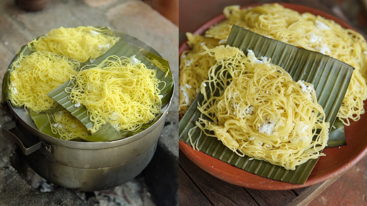 Kerala Breakfast Banana Idiyappam | Noolappam - String Hopper - YouTube