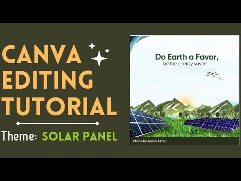 Solar Panel poster designing | Canva tutorial on mobile - YouTube