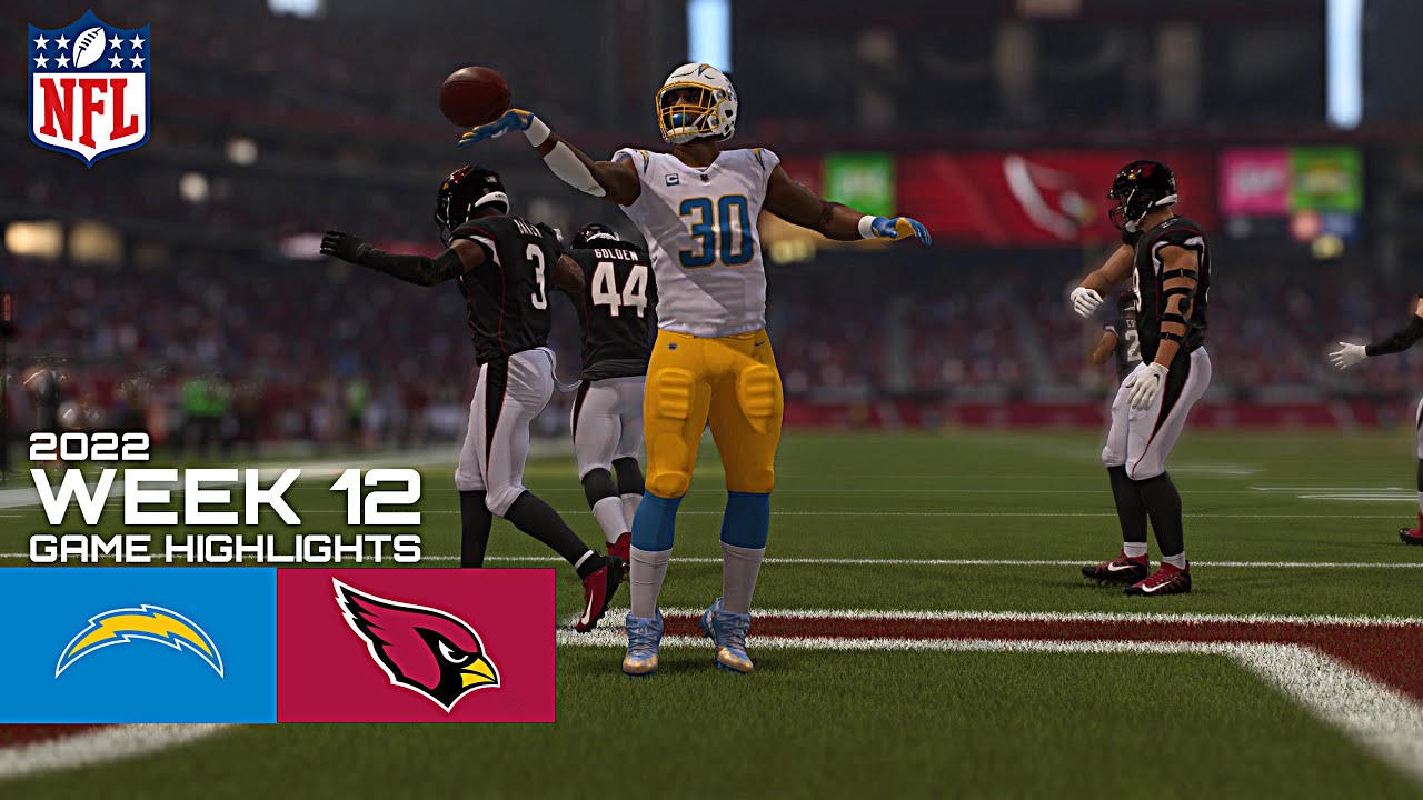 Chargers vs Cardinals NFL Week 12 Simulation (Madden 23 Gameplay) - YouTube