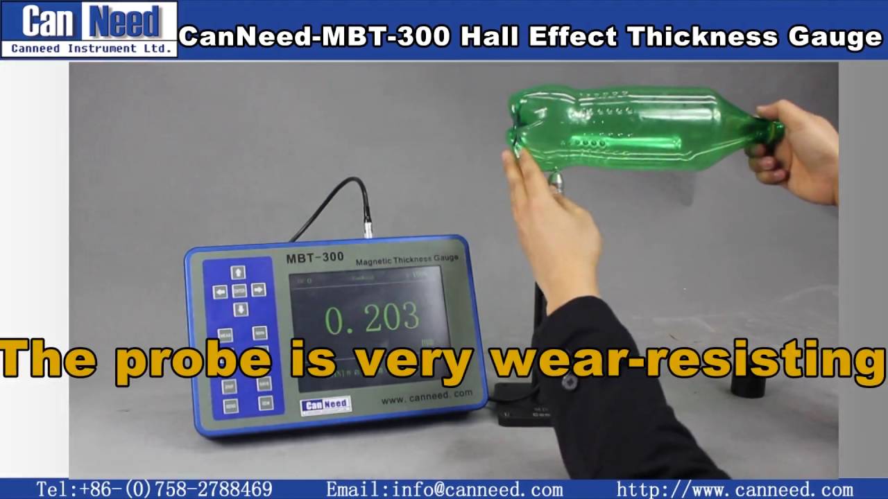 CanNeed-MBT-300 Hall Effect Magnetic Bottle Thickness Tester - YouTube