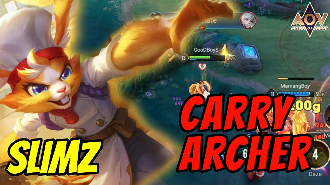 CARRY ARCHER - SLIMZ ABYSSAL DRAGON LANE GAMEPLAY | AoV | 傳說對決 | RoV ...