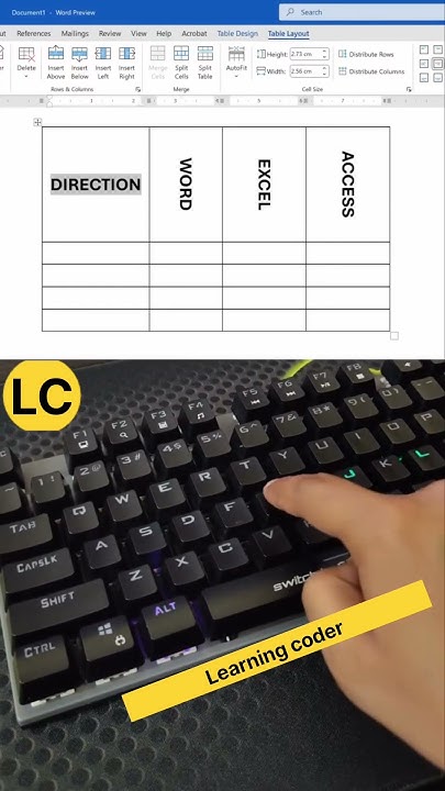 Text direction in Ms word#pc#laptop#computer#learning coder#short video#viral short#basic tricks ...