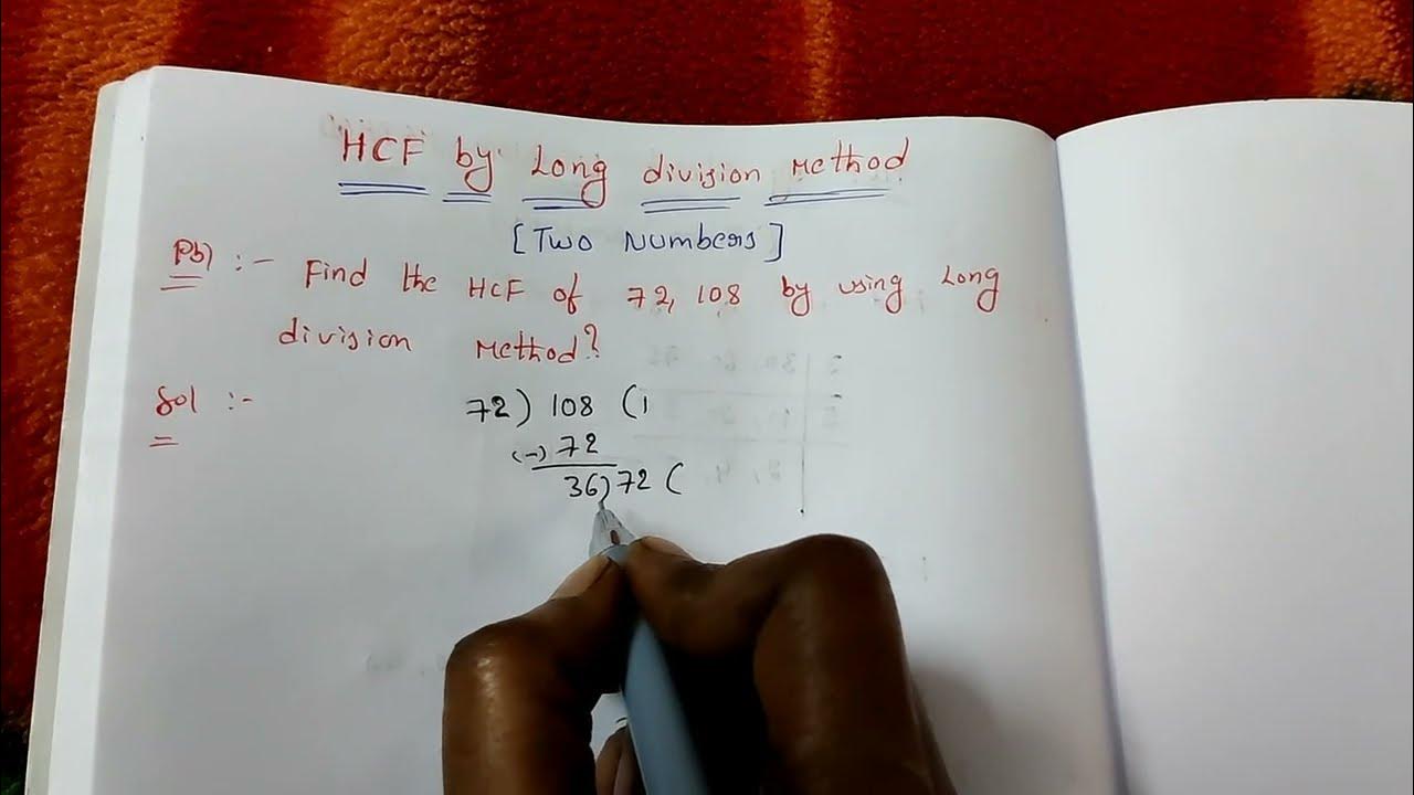 Find HCF by Long Division Method | GCD | HCF of two numbers using Long Division Method - YouTube